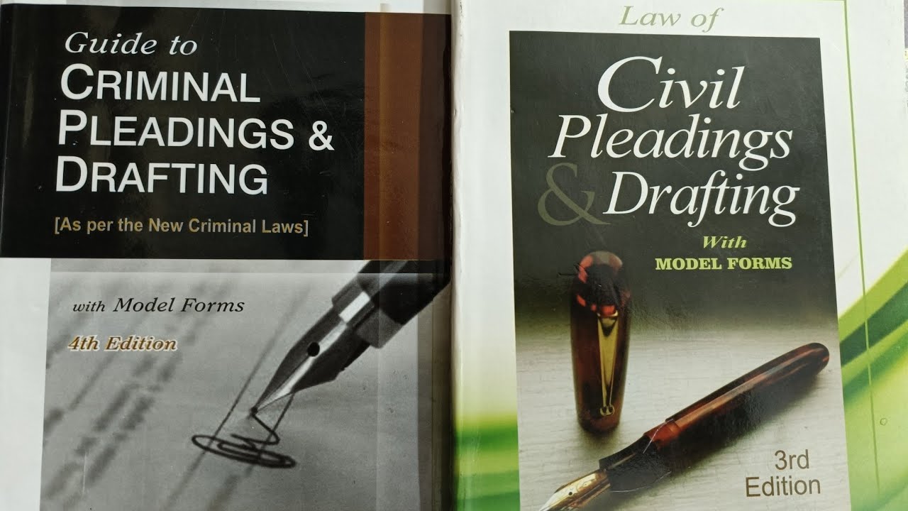 Civil and New Criminal drafting books - YouTube