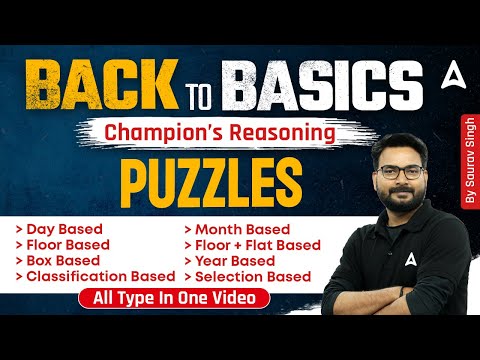 Puzzles All Type Questions in One Video | Puzzles Reasoning Basic Concepts | Reasoning by Saurav Sir