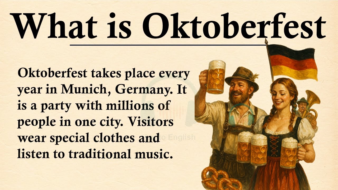Oktoberfest || ⚫🔴🟡Learn English Through Story Level 3 || Graded Reader ...