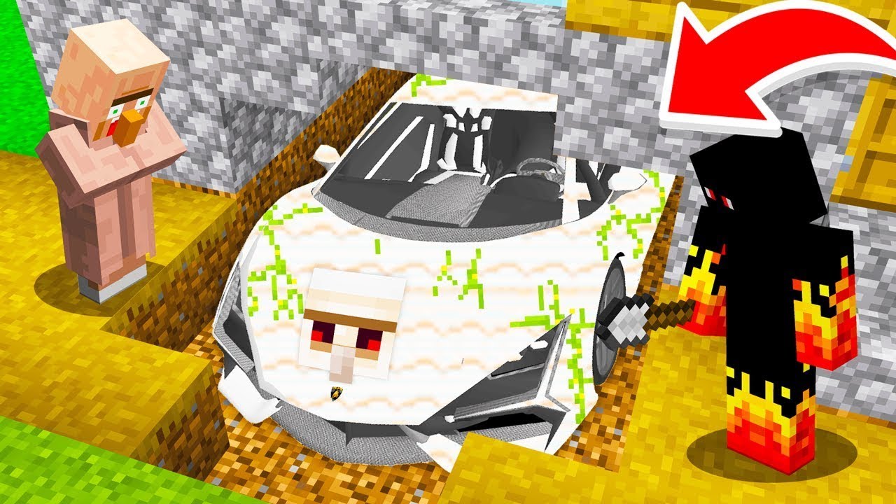 I Found a Hidden Car Under The Village in Minecraft - YouTube