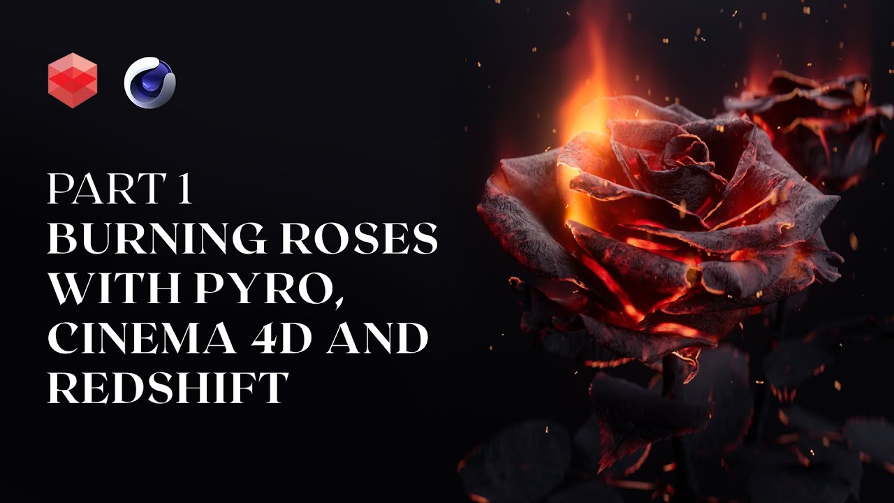 Part 1. Burning Roses with Pyro, Cinema4d and Redshift - YouTube
