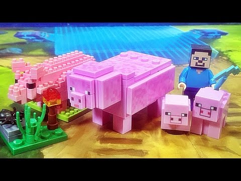 sy 마인크래프트 스티브와 슈퍼 돼지 레고 짝퉁 리뷰 Lego knockoff minecraft super pig steve ...