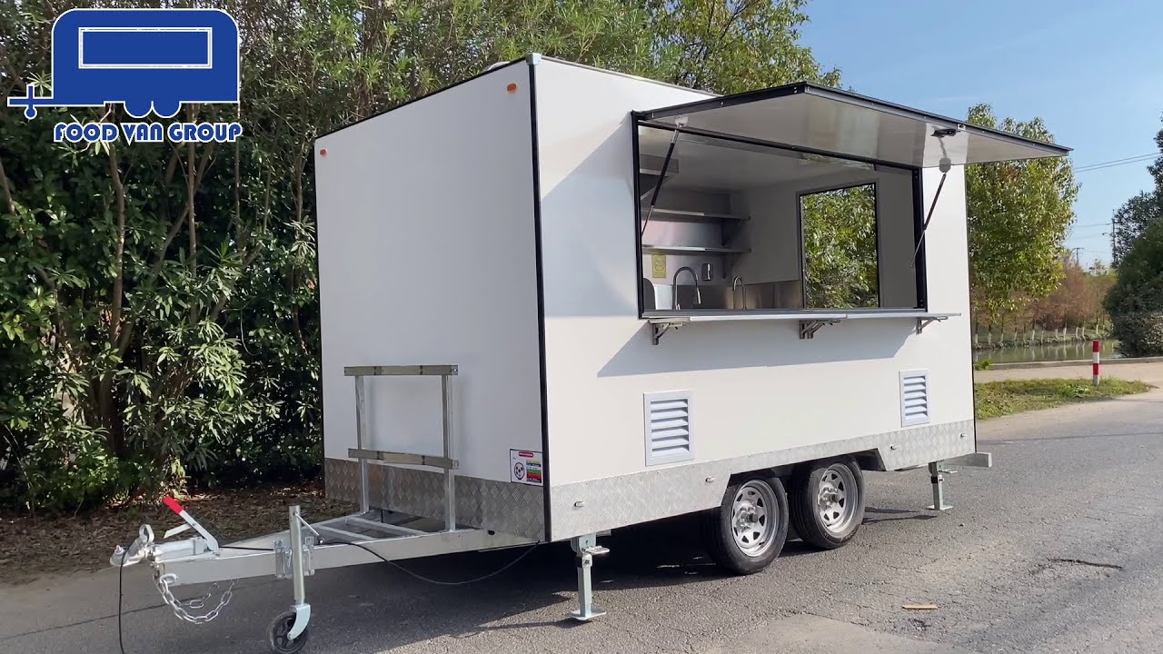 Australian and New Zealand Standard Fiberglass Food Trailer 4meters ...