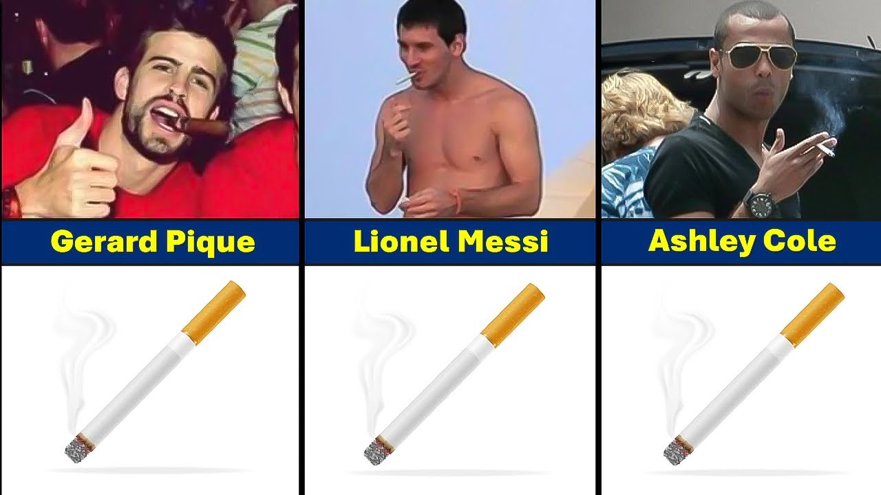 All Famous Footballers Who Smoke Cigarettes in Real Life - YouTube