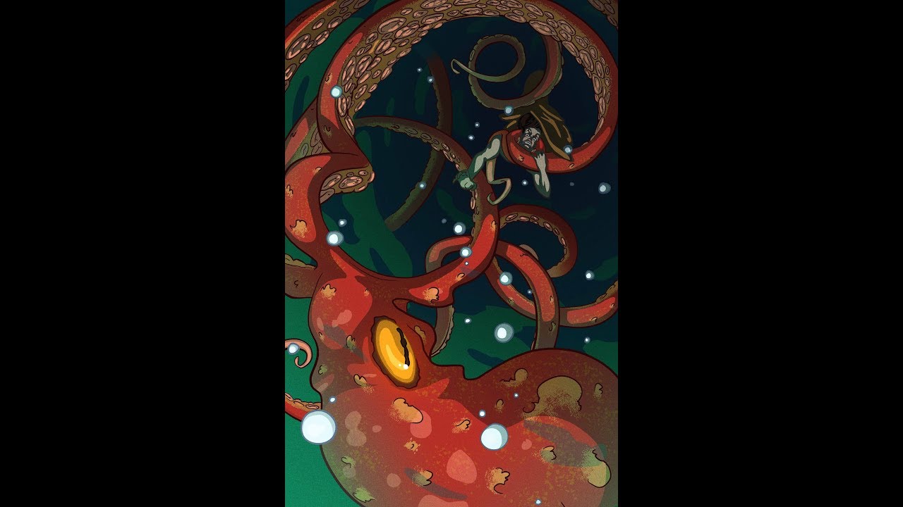 Speed painting: Samurai vs. Squid - YouTube