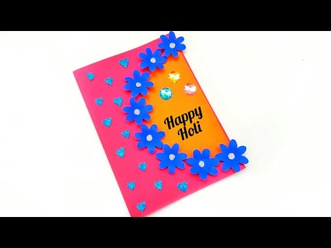 DIY:Beautiful Holi Greeting Card|Easy To Make Holi greeting|Holi Cards ...