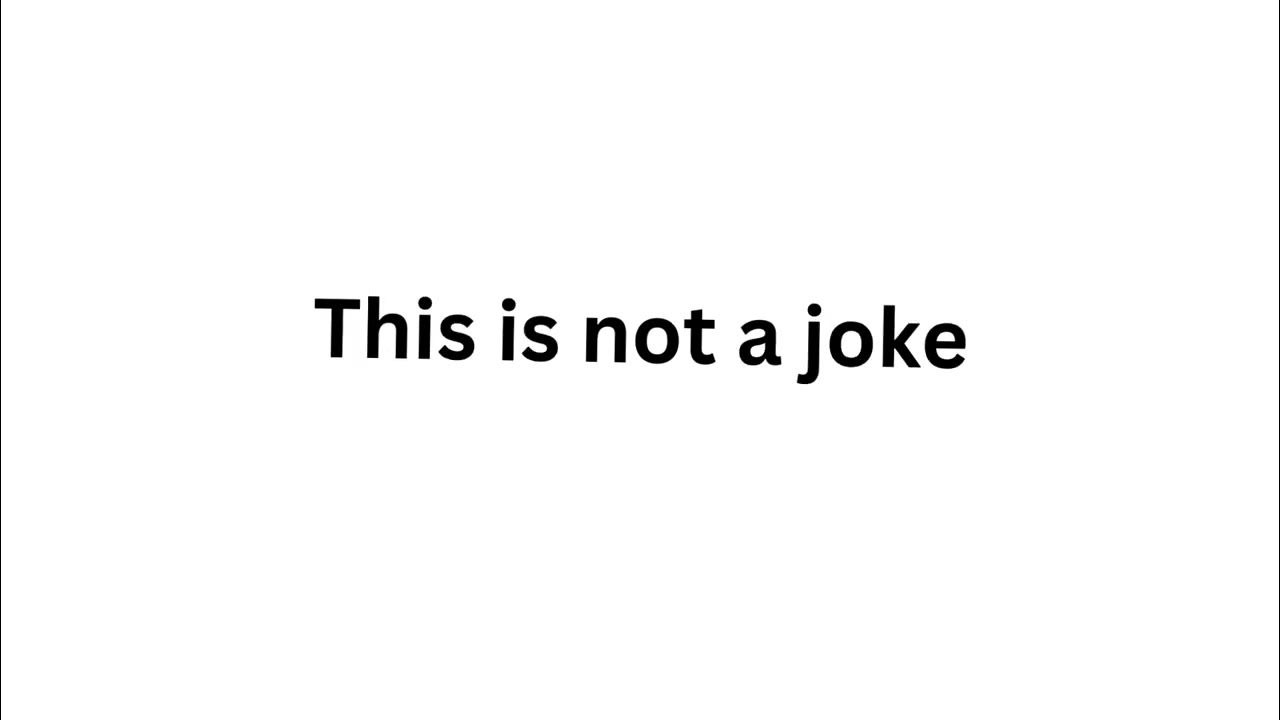 This Is No April Fools Joke Youtube