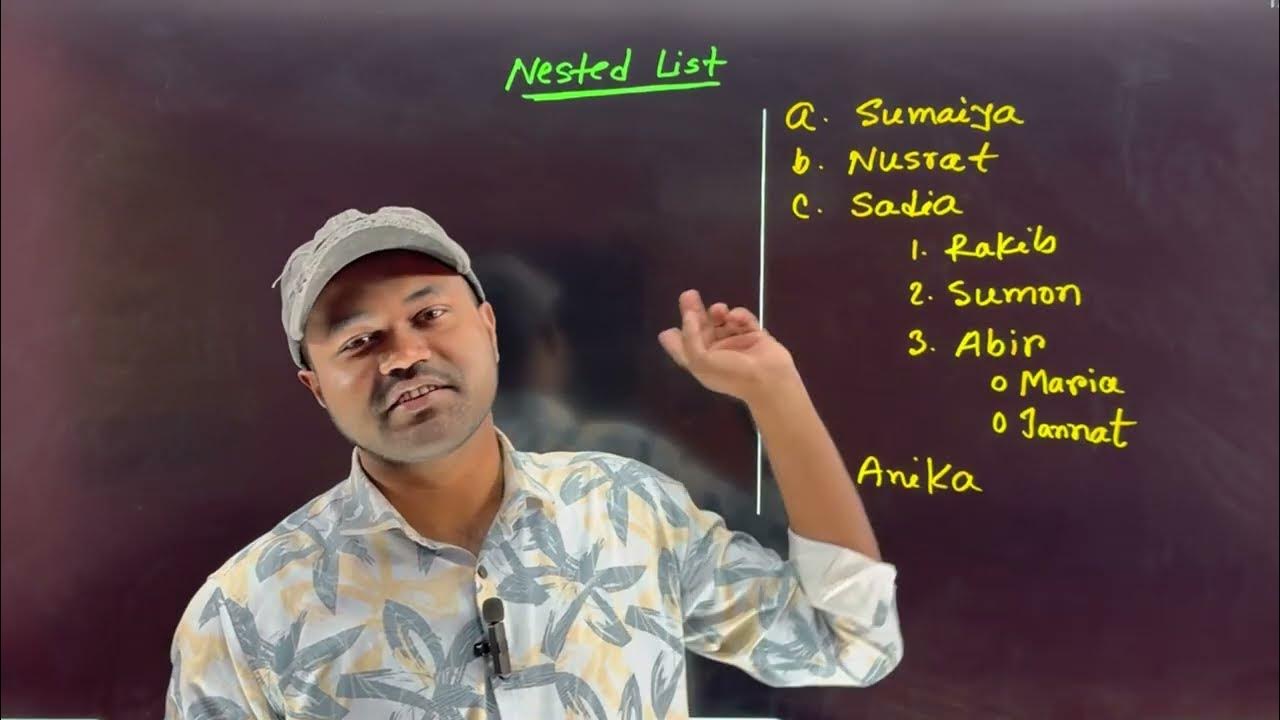 HTML List | Nested List | HSC ICT | 4th Chapter - YouTube