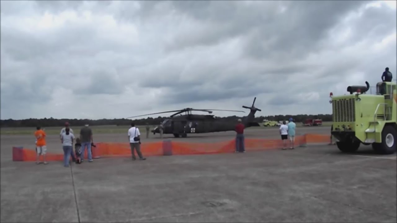 Sikorsky UH-60Q Blackhawk Startup and Takeoff- Greenwood Airshow 2013 ...
