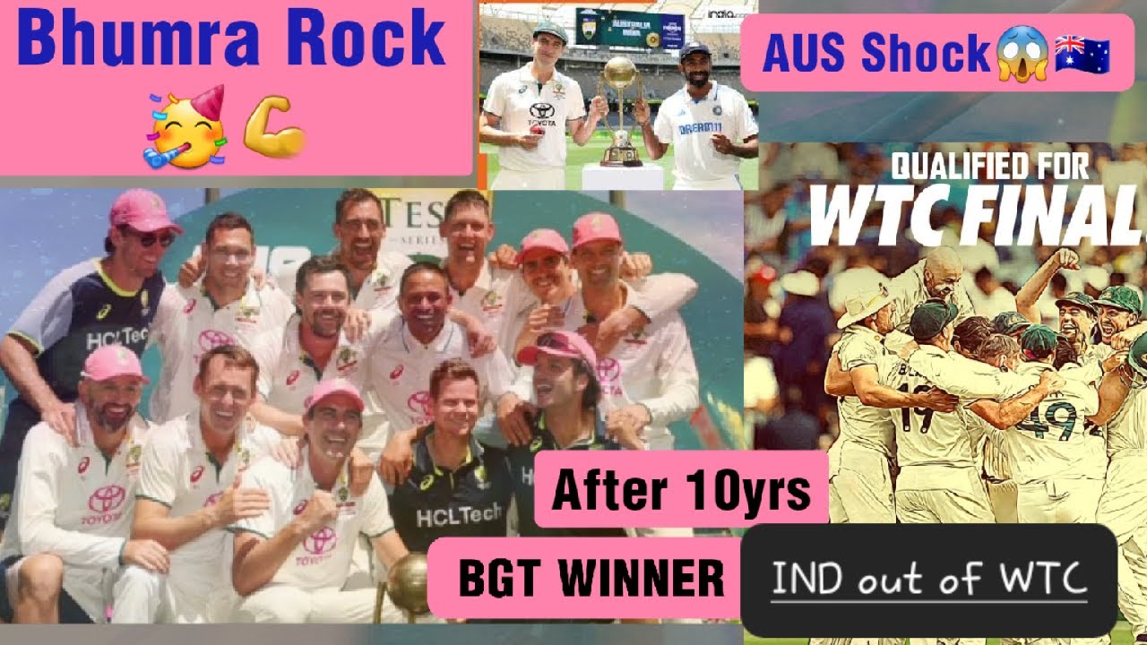 BGT IND vs AUS Winning moment live || India out of WTC - YouTube