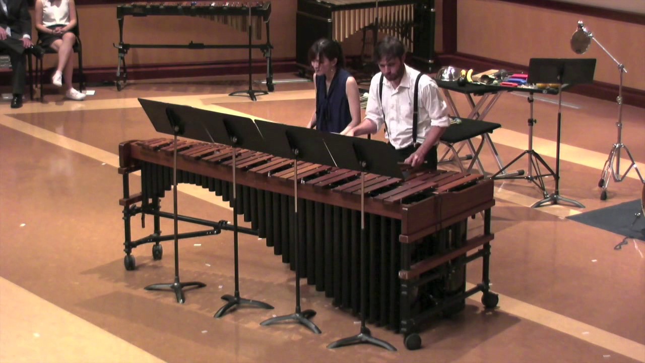 Marimba Four Hands: Mvt. II (Daniel Levitan) - Ayami Okamura & Daniel deSimone - YouTube