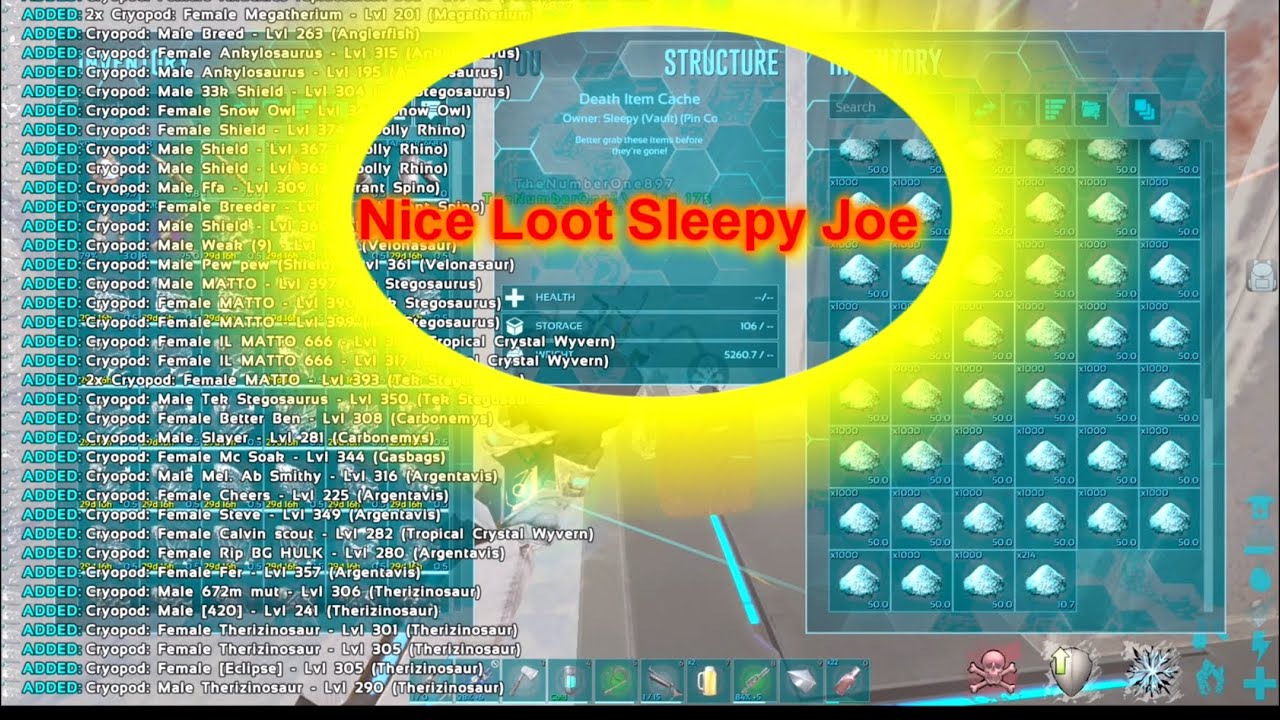 Ark Official PvP Wiping Sleepy Joe - YouTube