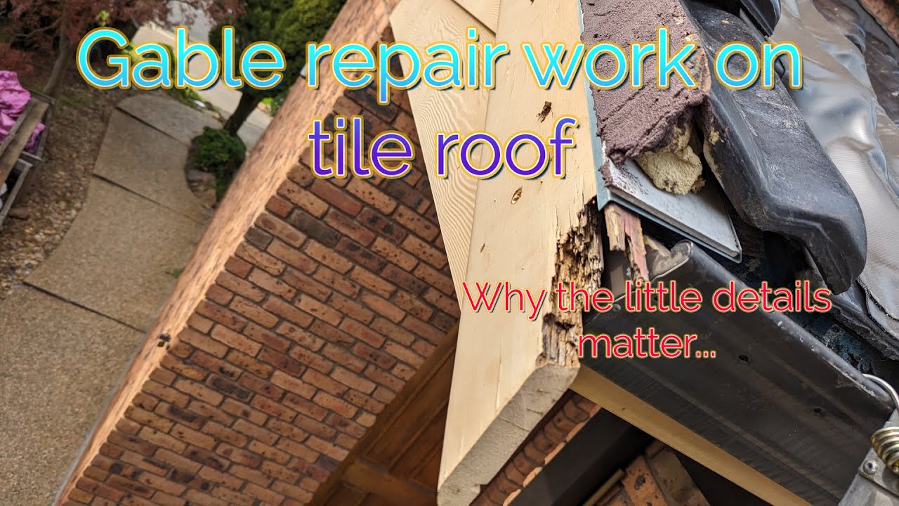 Repair tile roof barge leak in detail - YouTube