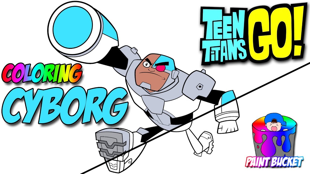 Teen Titans Go Coloring Pages Cyborg - Cartoon Network Coloring Book ...