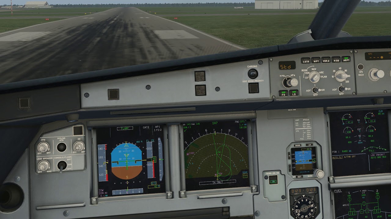 X Plane 11 first attempt landing the airbus a320 at (cyow) - YouTube