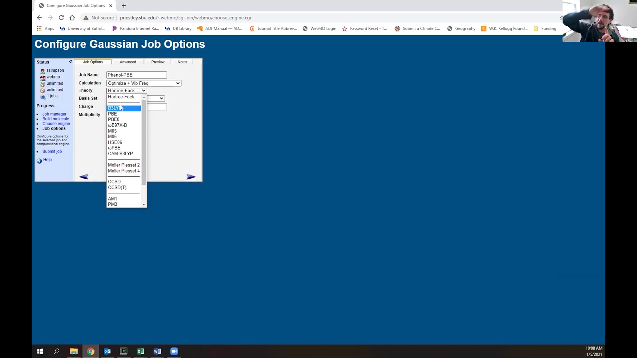 Physical Chemistry: Using WebMO - YouTube