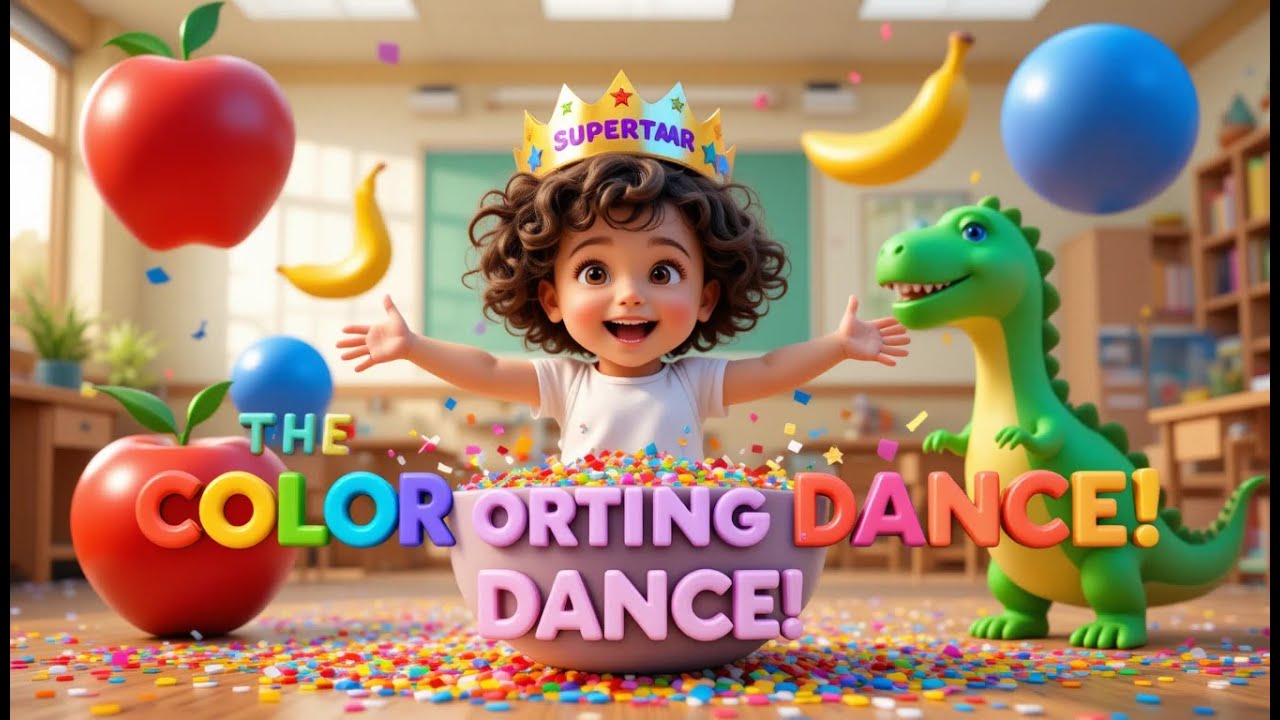 "The Color Sorting Dance! 🌈🎵 | Learn Colors Song for Toddlers | Dance ...