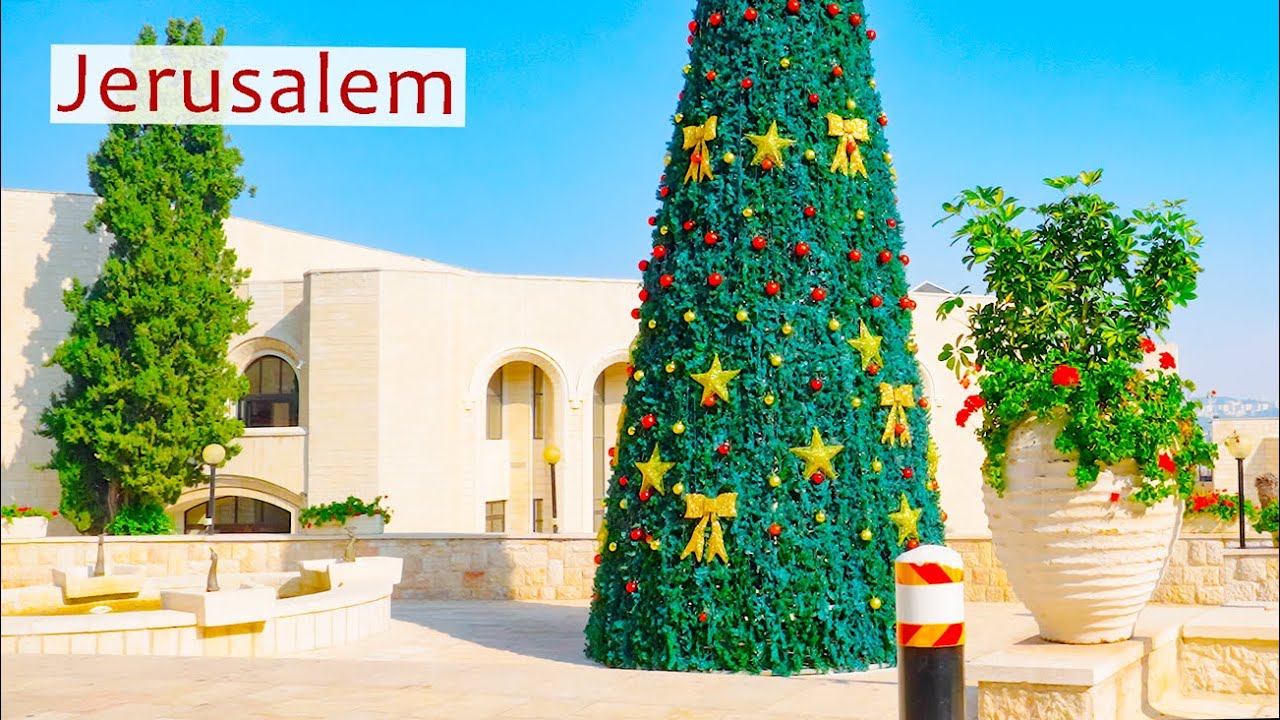 Christmas Jerusalem. Walk from Santa's House to Notre Dame - YouTube