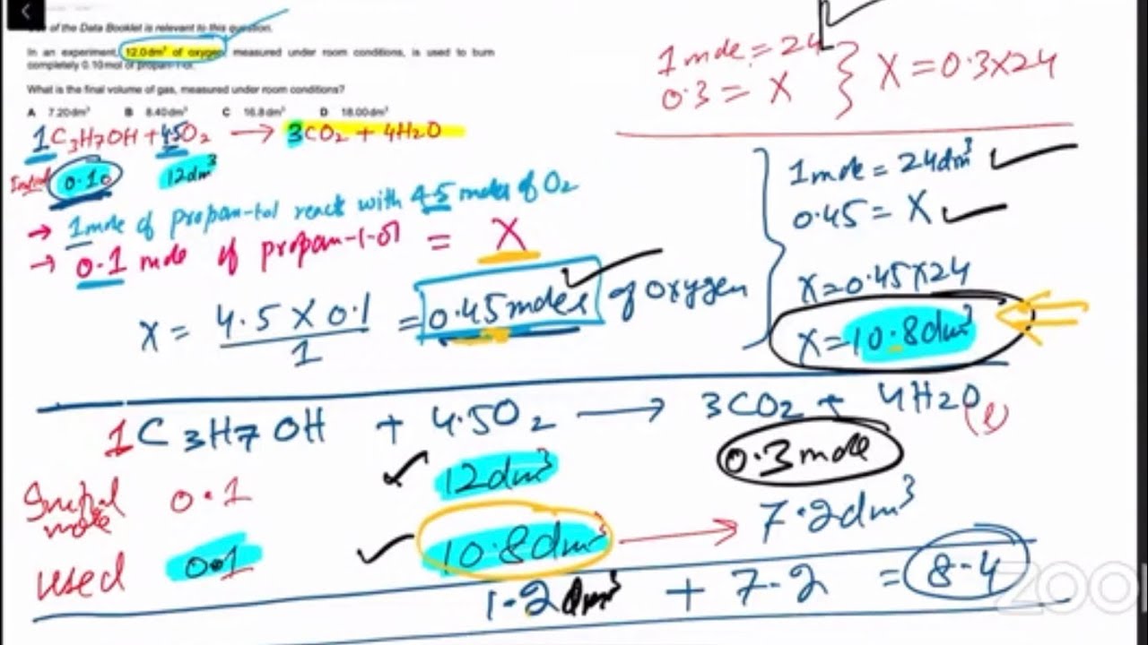 Mole MCQs discussion lecture #4 As level chemistry - YouTube