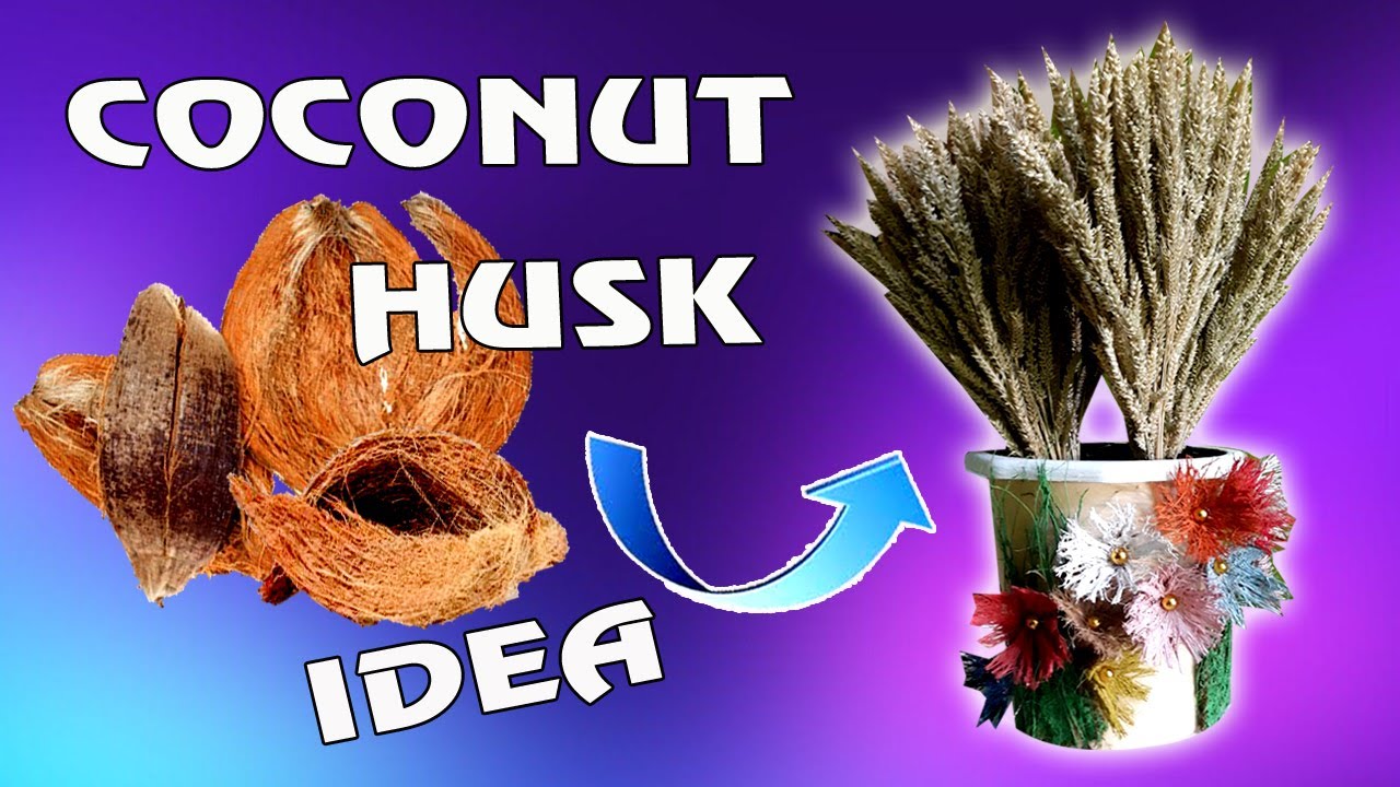 Coconut Husk or Bunot ng Niyog Into Beautiful Flower Display||cris ...