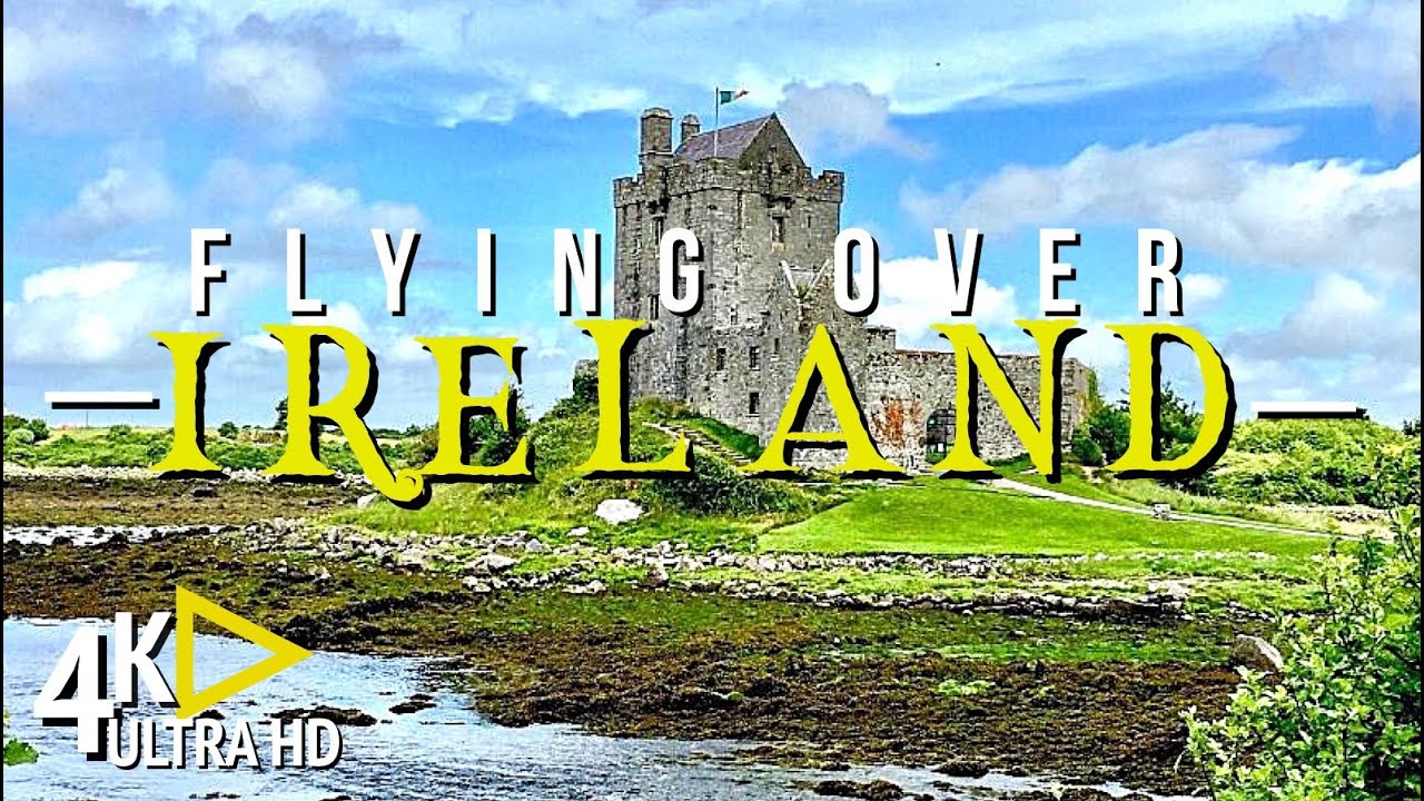 FLYING OVER IRELAND(4K UHD) - Relaxing Music Along With Beautiful ...