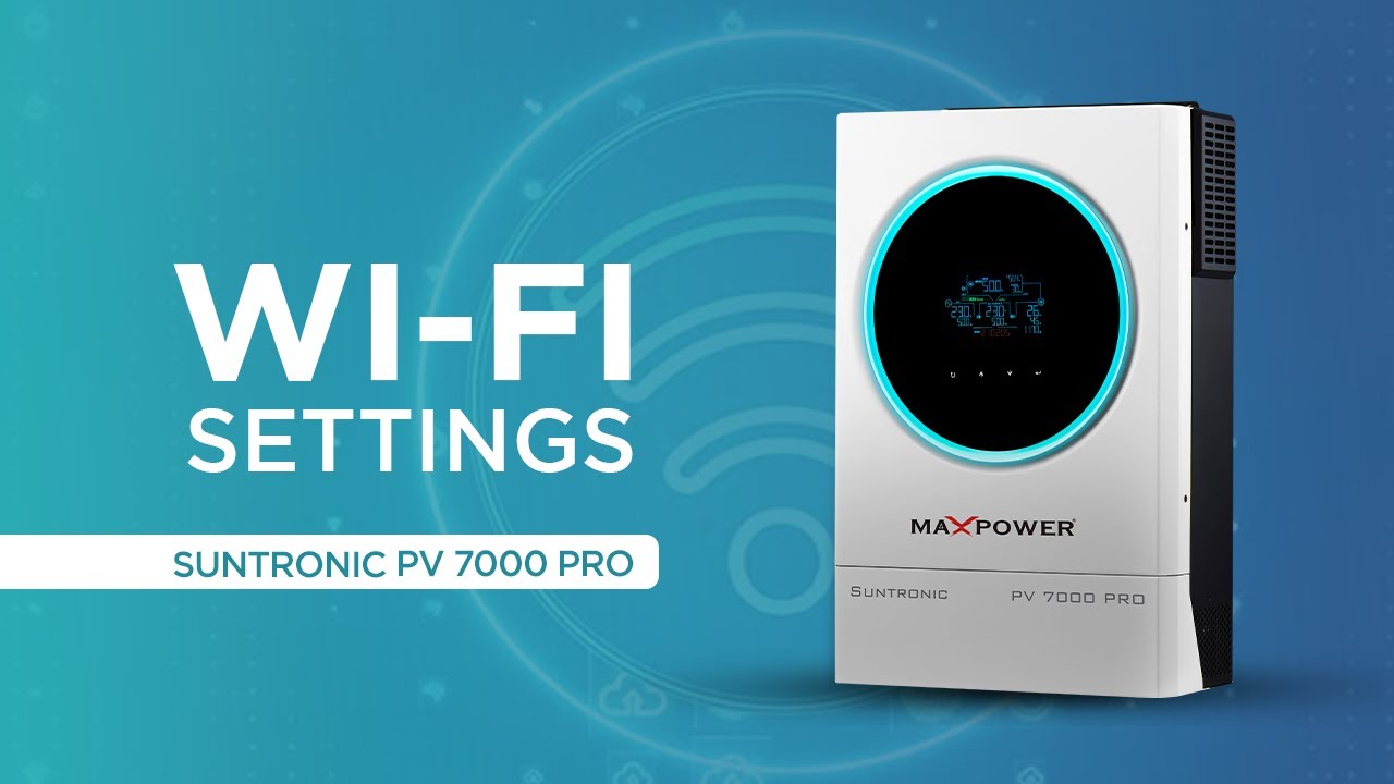 Suntronic PV7000 Pro | WIFI Settings - YouTube