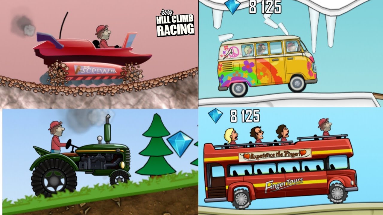 Hill climb racing - 4 vehicles in 4 stages|gamplay #23|peak man 😘 - YouTube