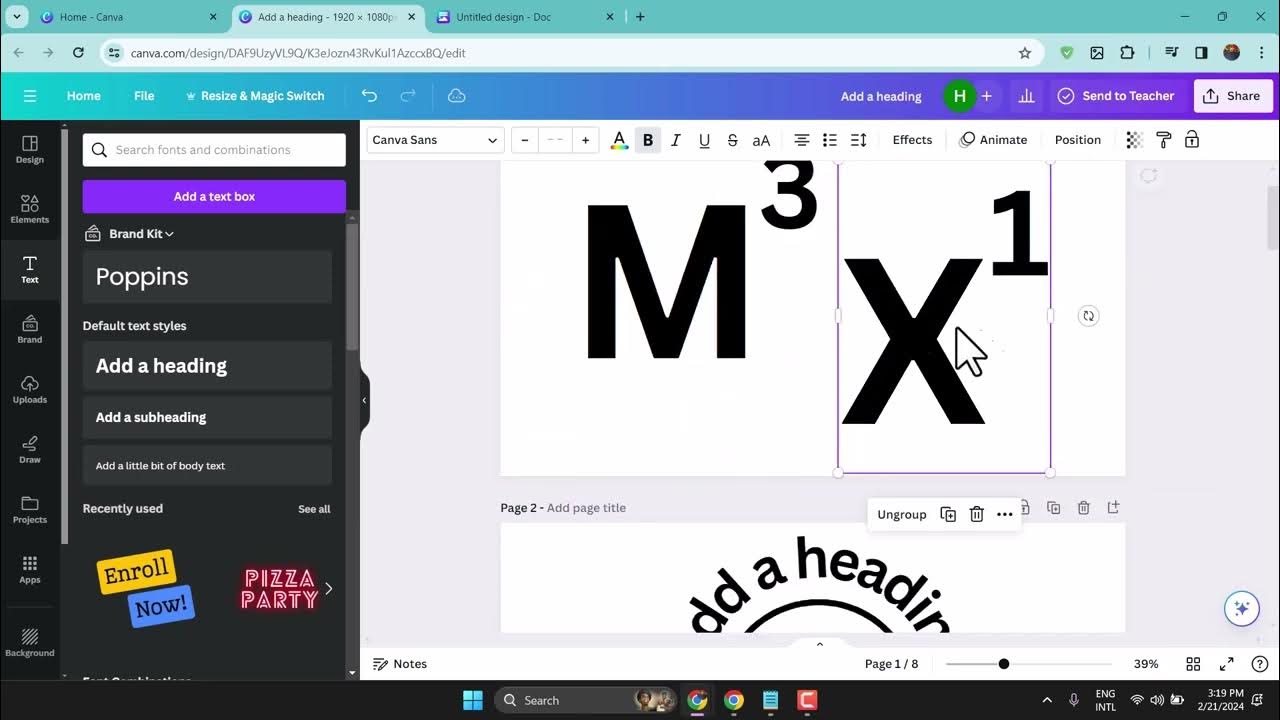 How to Create a Superscript in Canva - YouTube