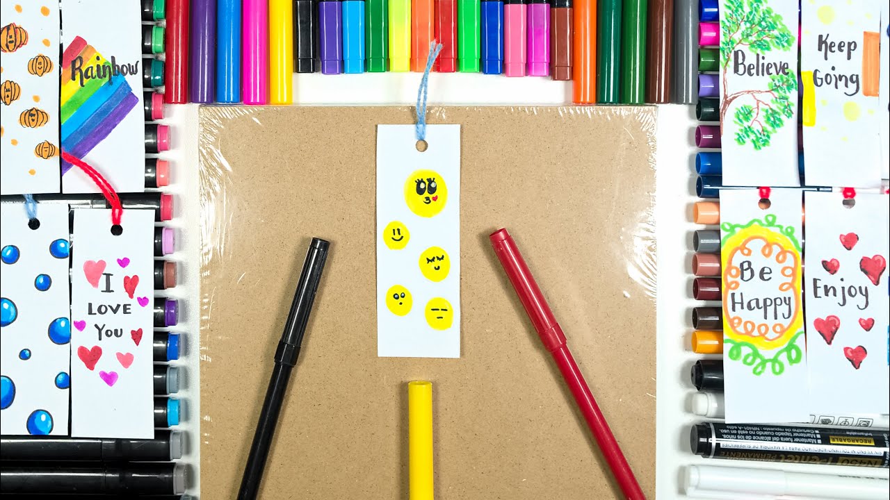 How to Make a Bookmark Step by Step | CUTE BOOKMARK DESIGN IDEA NO. 13 ...