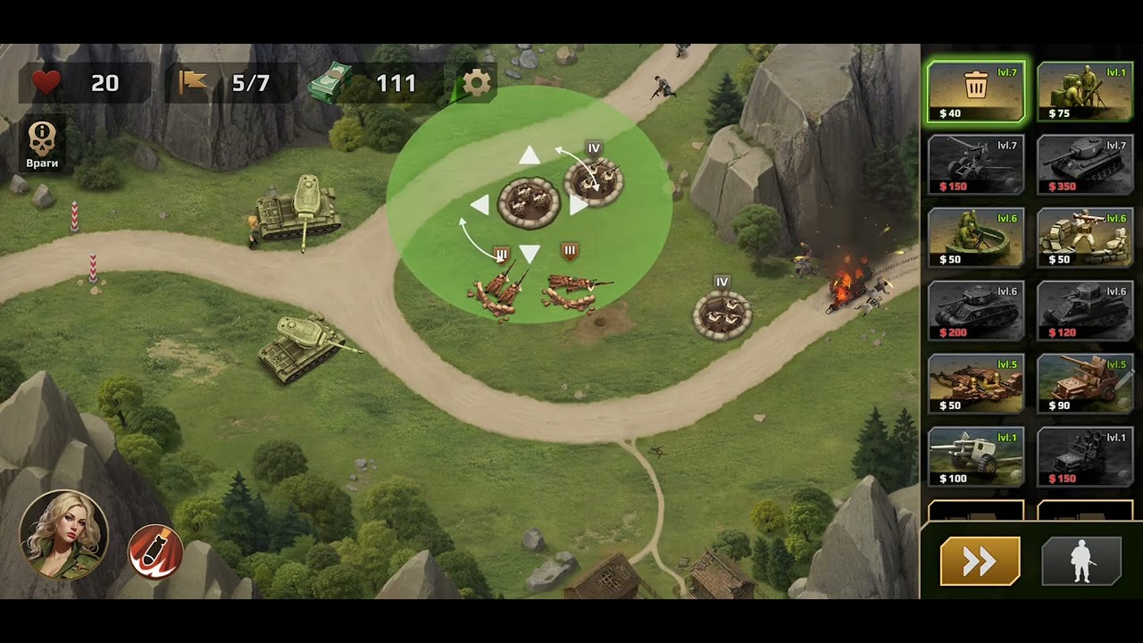WWII Defense: RTS Army TD Game (mobile) Level 8 (Normal) - YouTube
