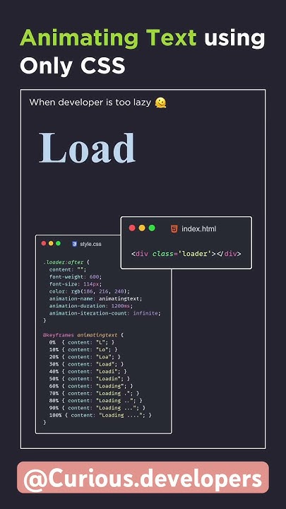 Animating Text Using Only Css Coding Html Webdesign Css Webdevelopment Programming