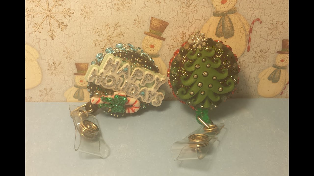 ID Badge Holder Tutorial #7: Christmas Tree - YouTube