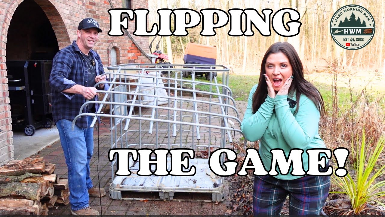 Stop Stacking Firewood! Easy Access & Dumping W/IBC Tote Mod - YouTube