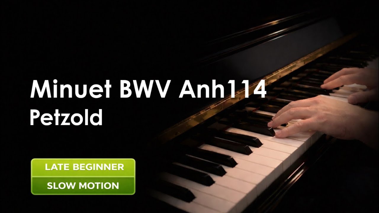 C. Petzold: Minuet G Major, Slow Motion Piano Tutorial - YouTube