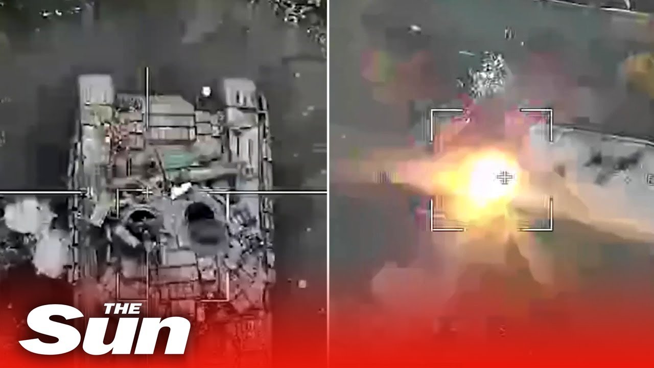 Russia claims Kamikaze drone destroyed Ukrainian tank - YouTube