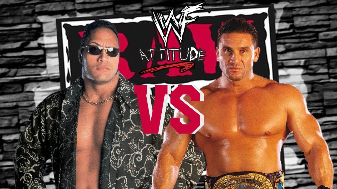 WWF Attitude Matches The Rock vs Ken Shamrock - YouTube