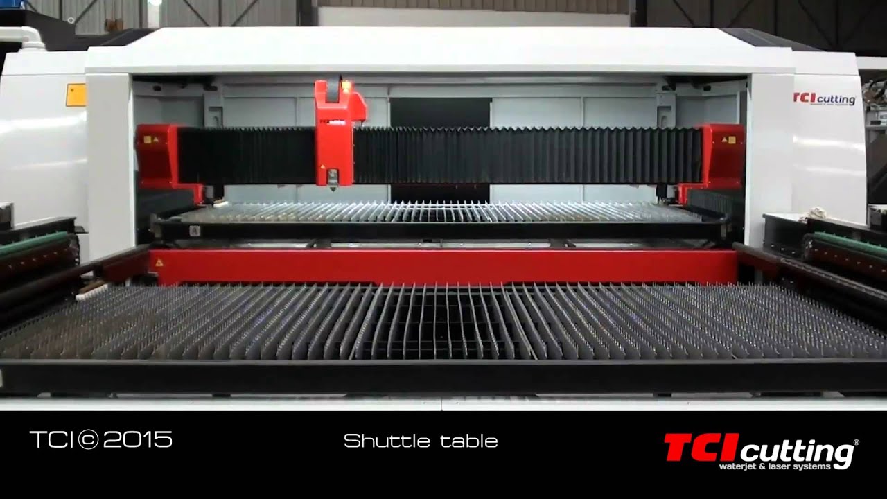 Shuttle table - TCI Cutting - YouTube