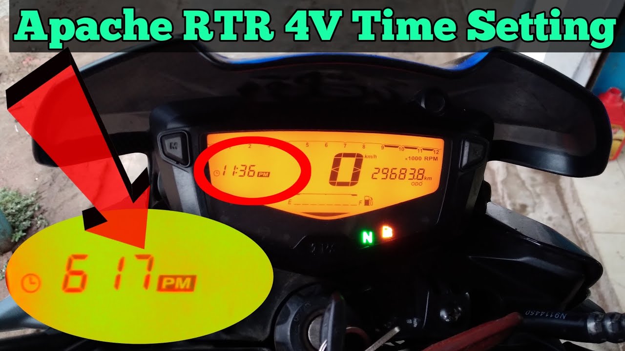 How to Apache rtr v4 time setting | time setting | 4v time setting | 4v clock setting | clock # ...