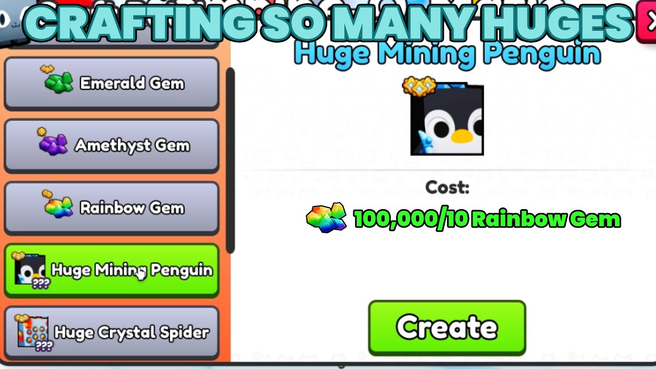 I hatched 600 Huge Mining Penguins Pet Simulator 99 - YouTube
