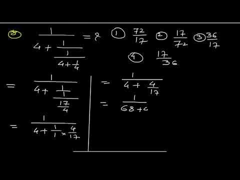 Simplify ? 1/[4+1/(4+1/4)] Exercise 9.2 chapter 9 Vulgar Fractions and ...