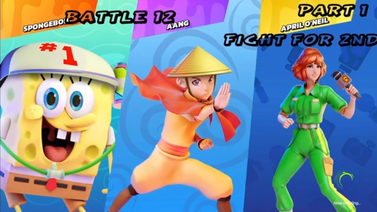 **Battle 12** SPONGEBOB vs AANG vs APRIL Nickleodeon All-Star Brawl ...
