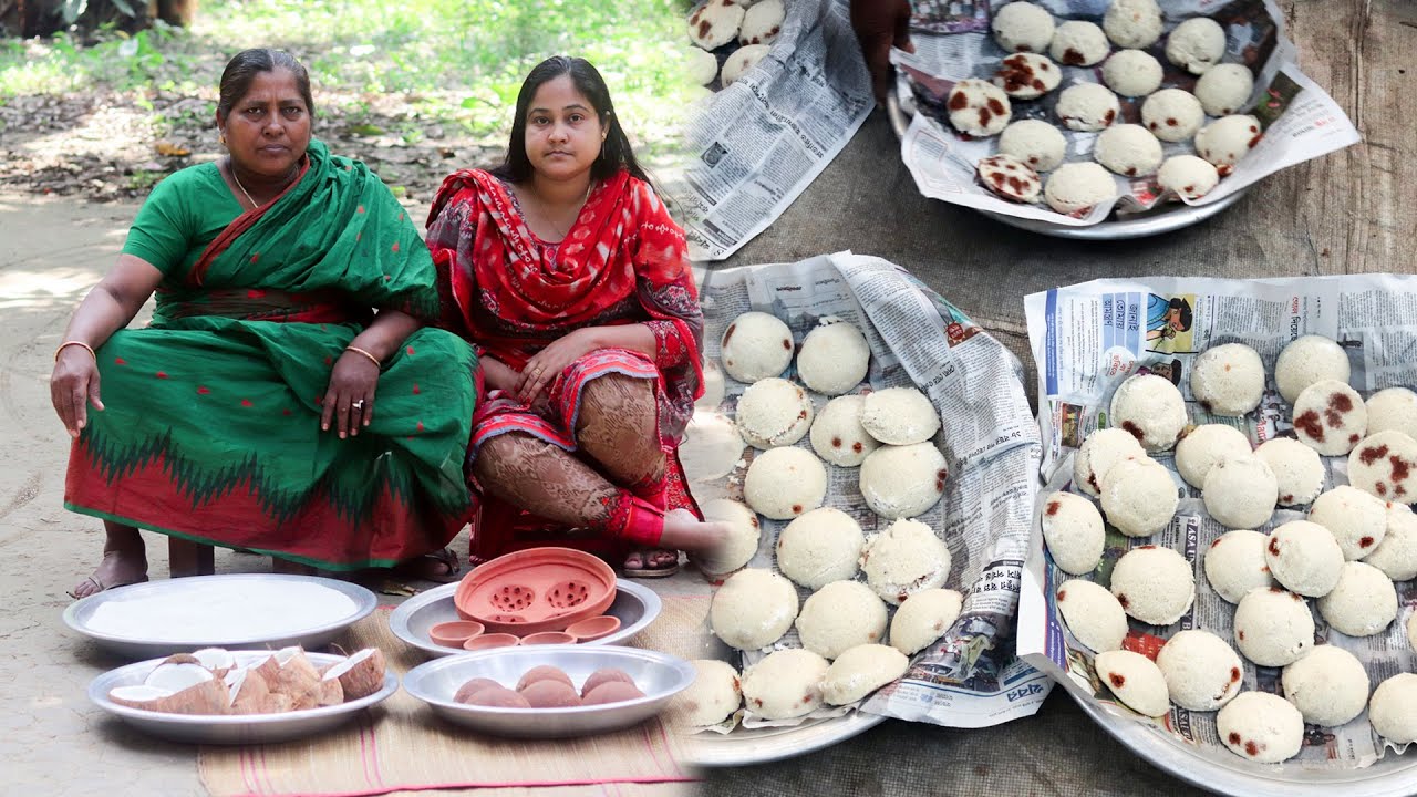 Dhupi Pitha (Traditional Cake) Making Recipe for Kids by Village Food ...