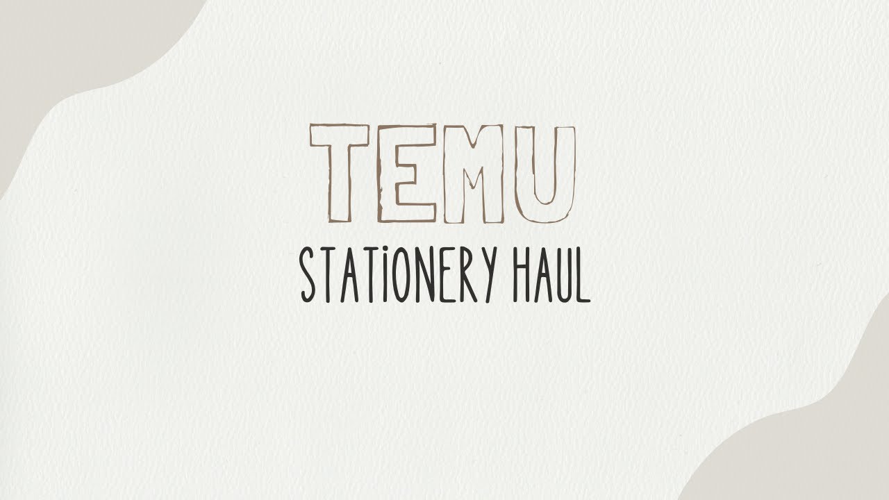 Temu Stationery Haul (March 2024) - YouTube