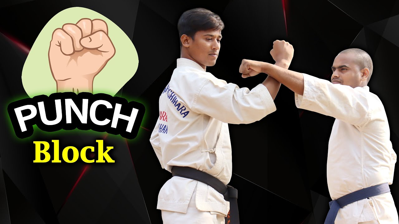 Middle punch block karna sikhe || online karate training || Shahabuddin ...