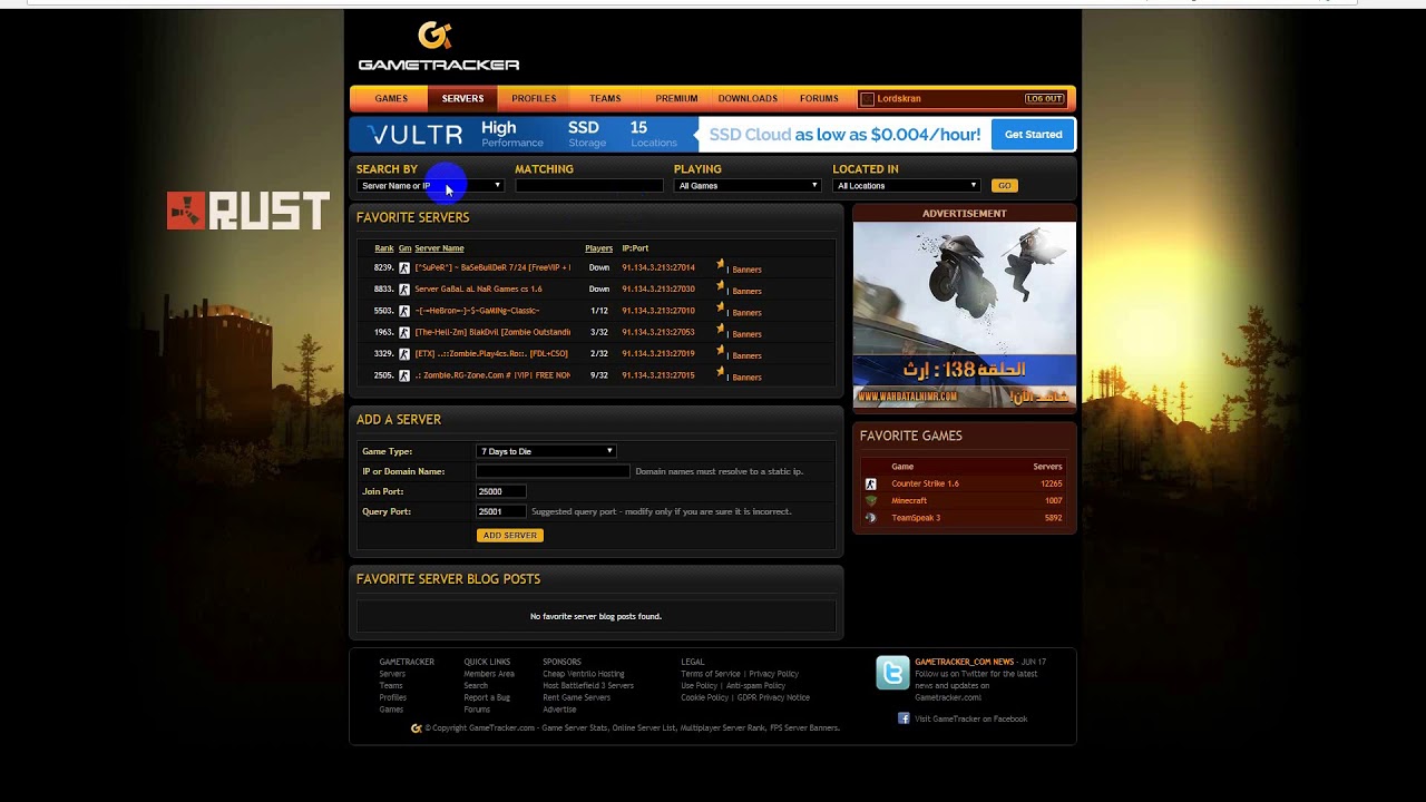 How To Add Server On GameTracker طريقة وضع سيرفر على - YouTube