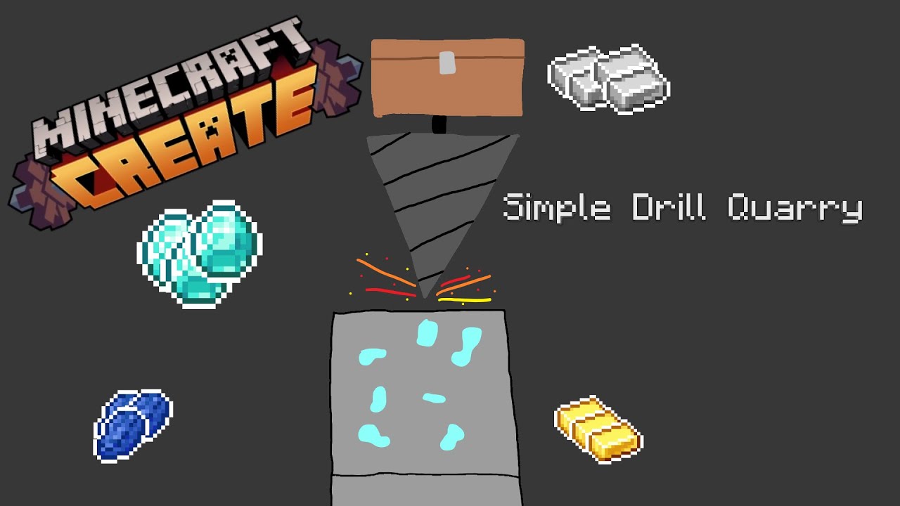 Simple Create Mod Quarry Drill - YouTube