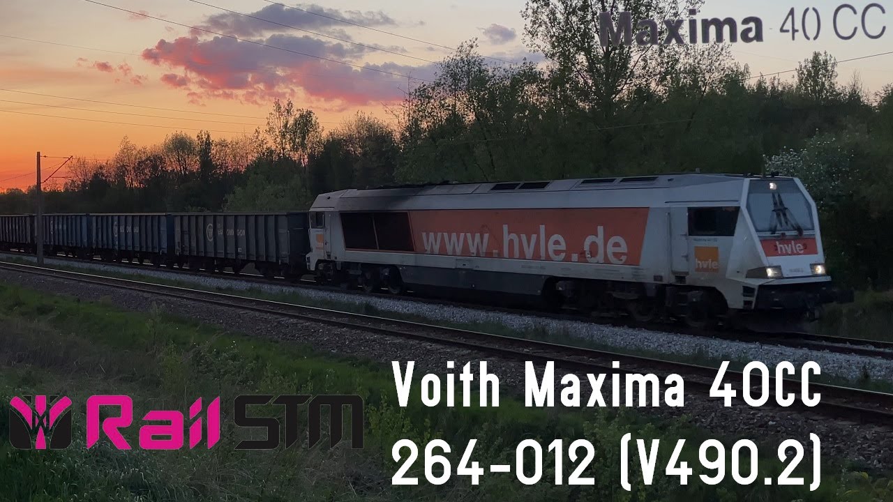 [STM] Voith Maxima 40CC 264-012 z próżnym "Ostrowcem" o zachodzie słońca [4K] - YouTube