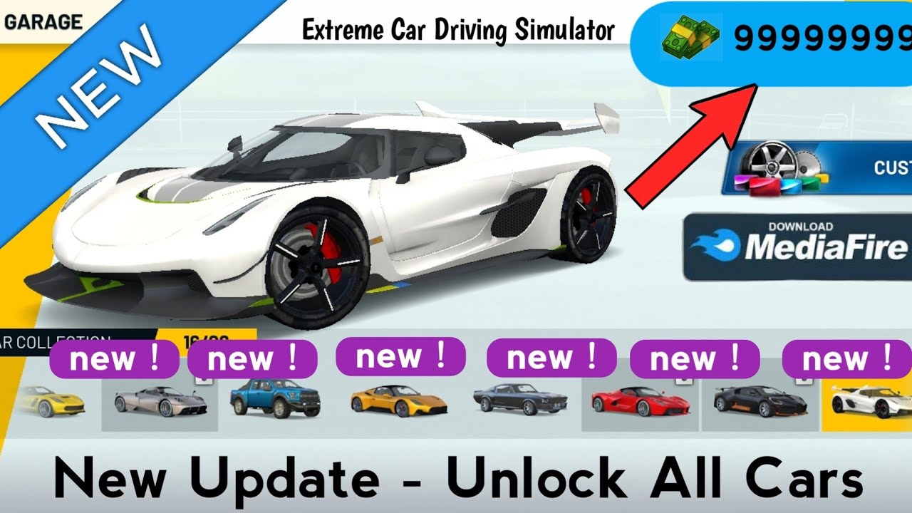 Extreme Car Driving Simulator - All Cars Unlocked - YouTube