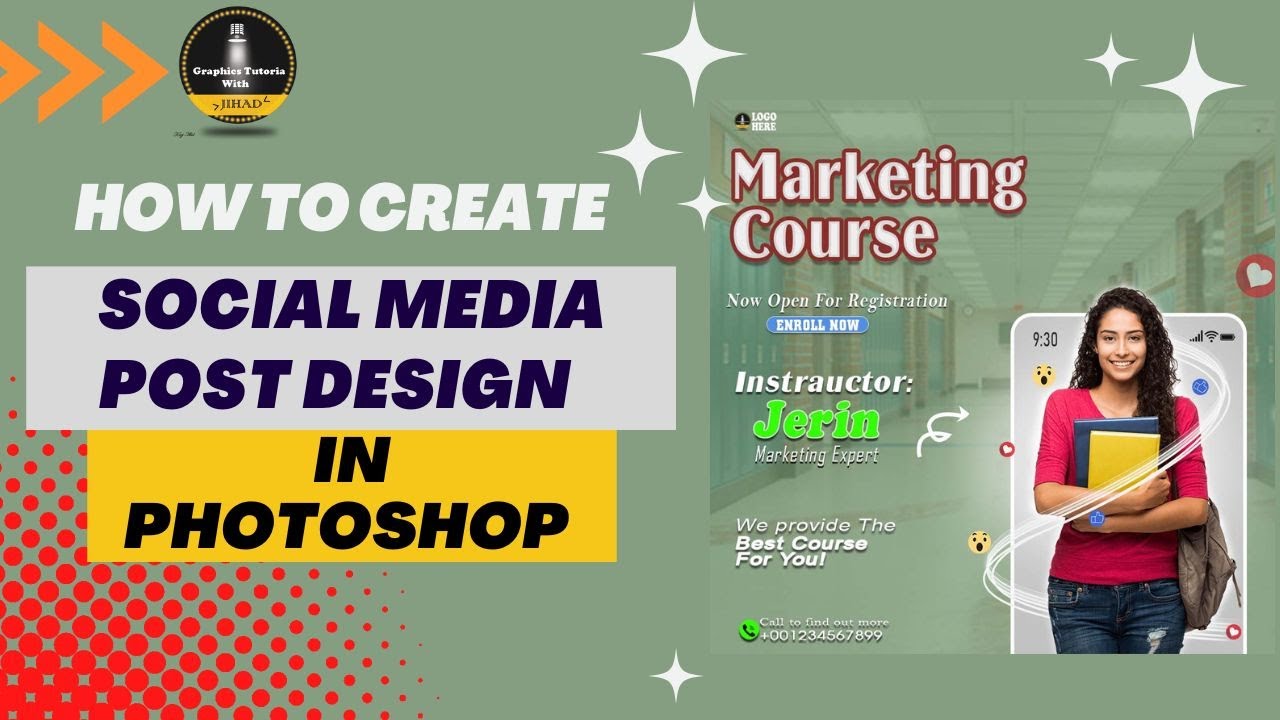 how to social media post design in photoshop || Photoshop Tutorial 2022 ...