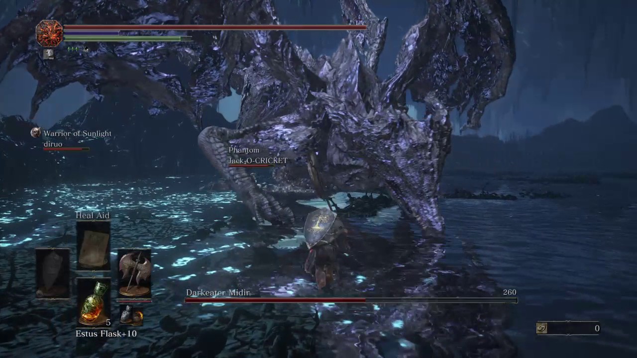 DARK SOULS III Darkeater Midir Boss Battle Coop - YouTube